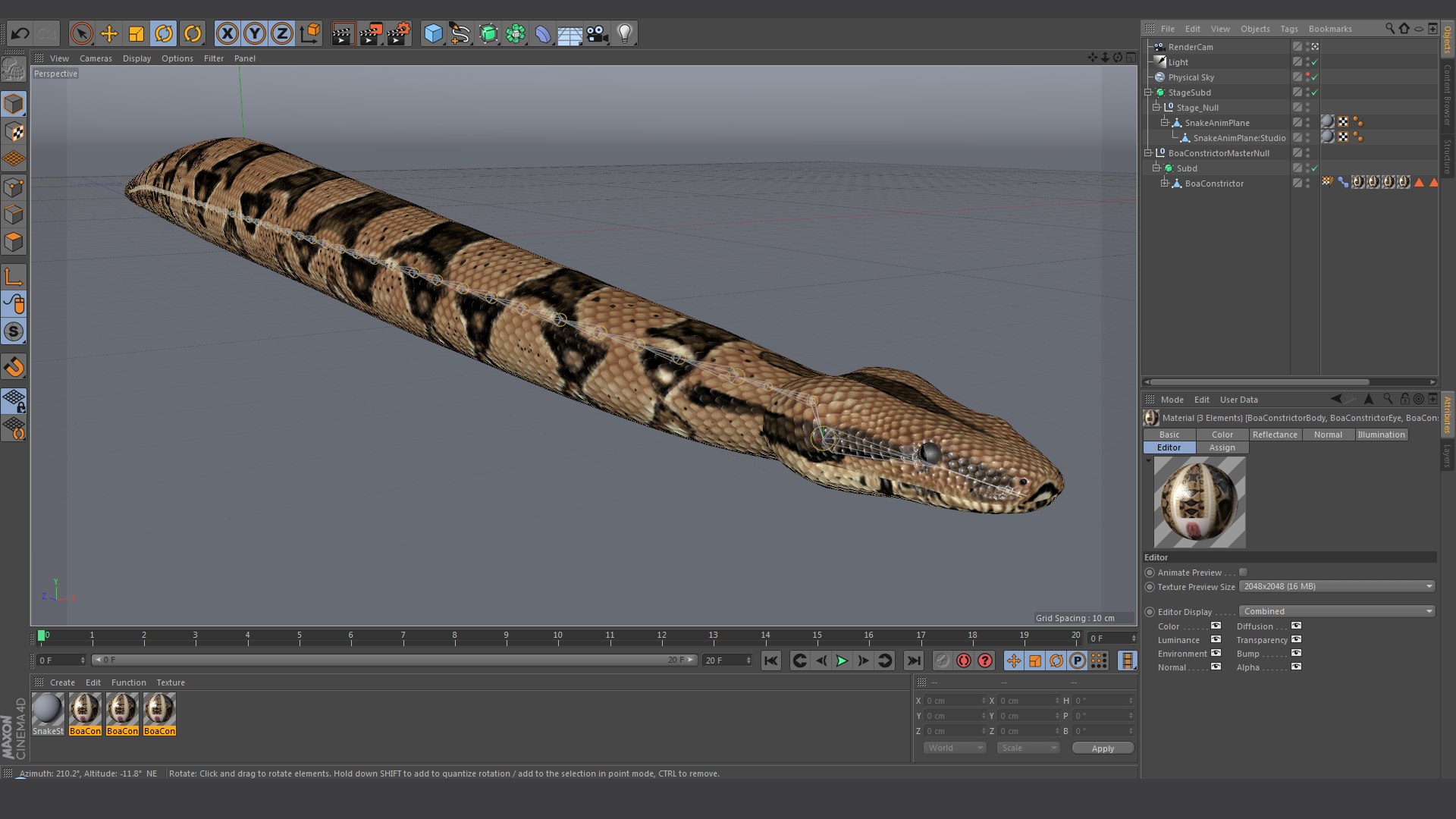 3ds max boa constrictor
