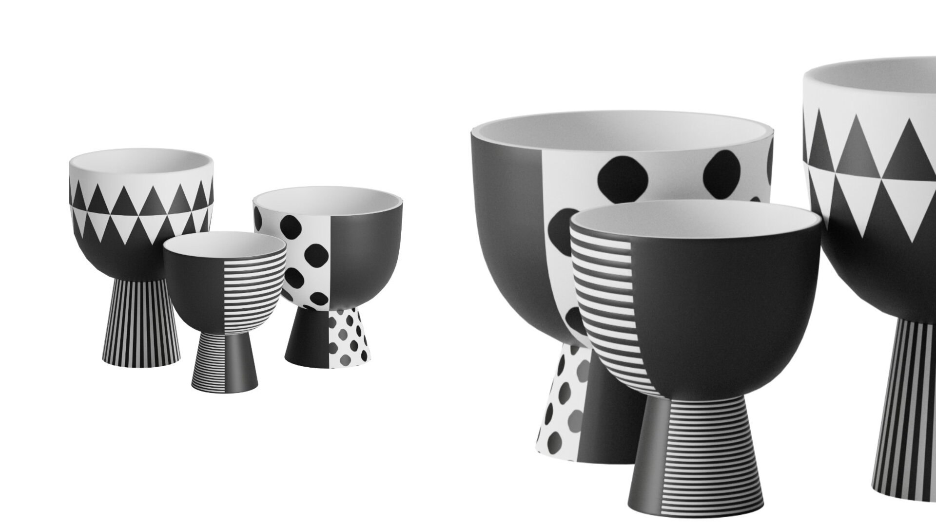3D Pattern Bowl Trio Model - TurboSquid 2225298