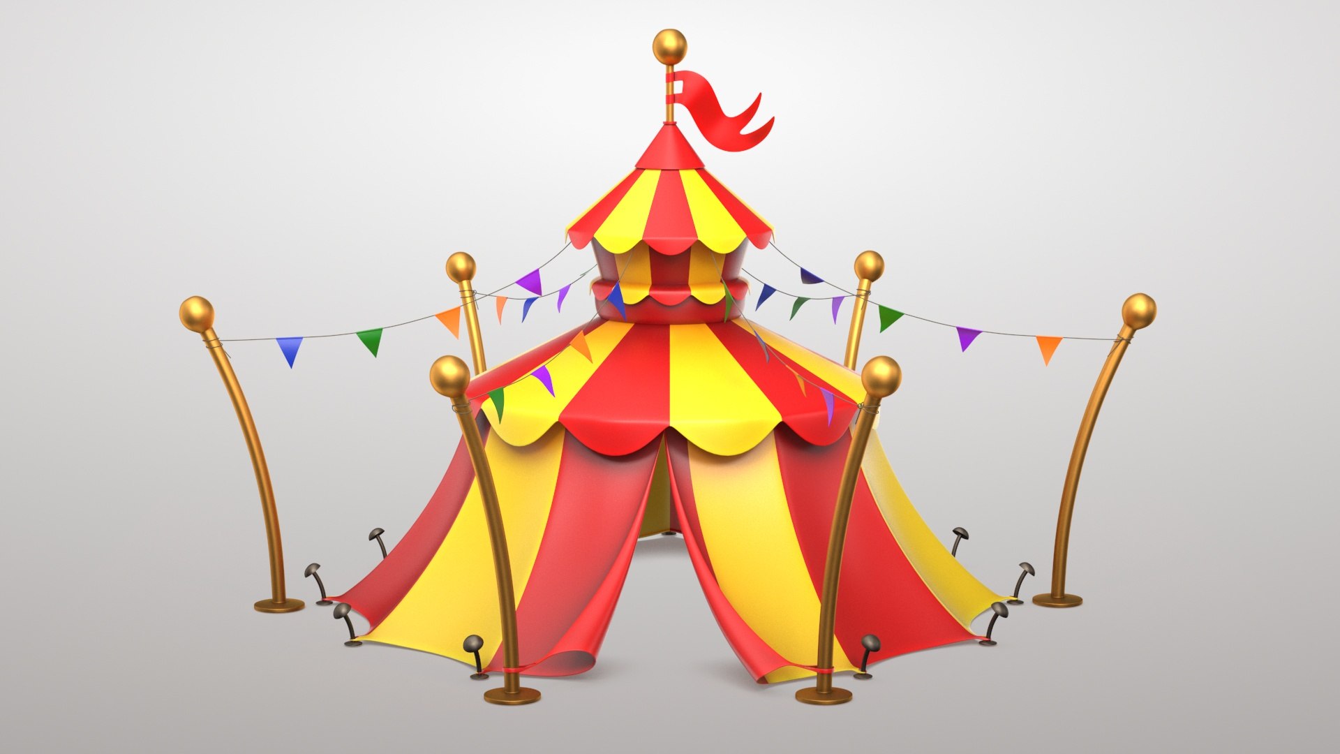 3D Circus PBR Model - TurboSquid 1807042