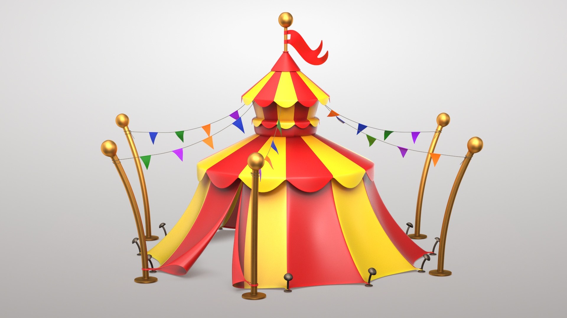 3D Circus PBR Model - TurboSquid 1807042