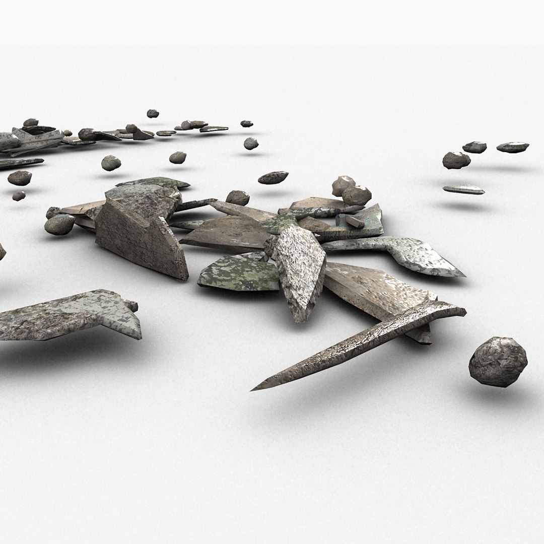 3d debris stone slim