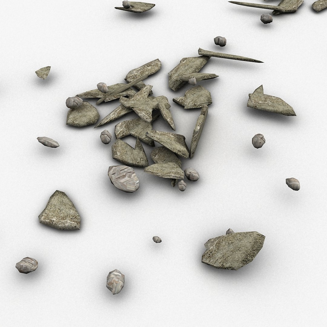 3d debris stone slim