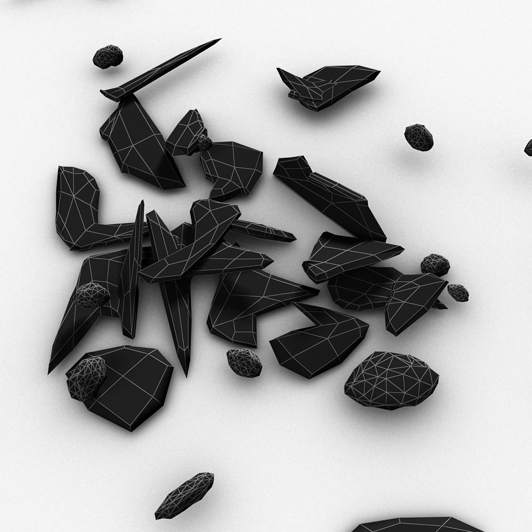 3d debris stone slim