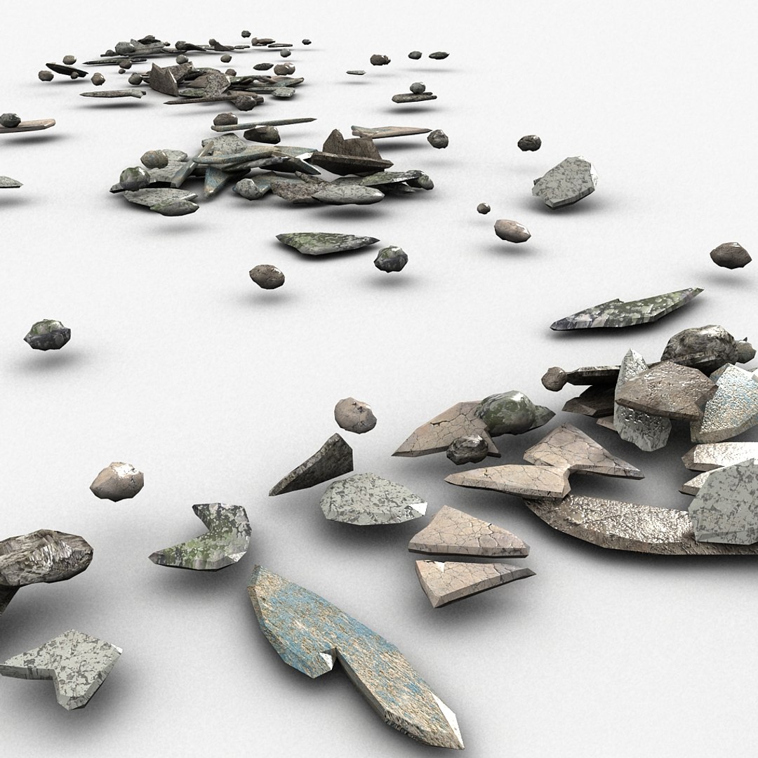 3d debris stone slim