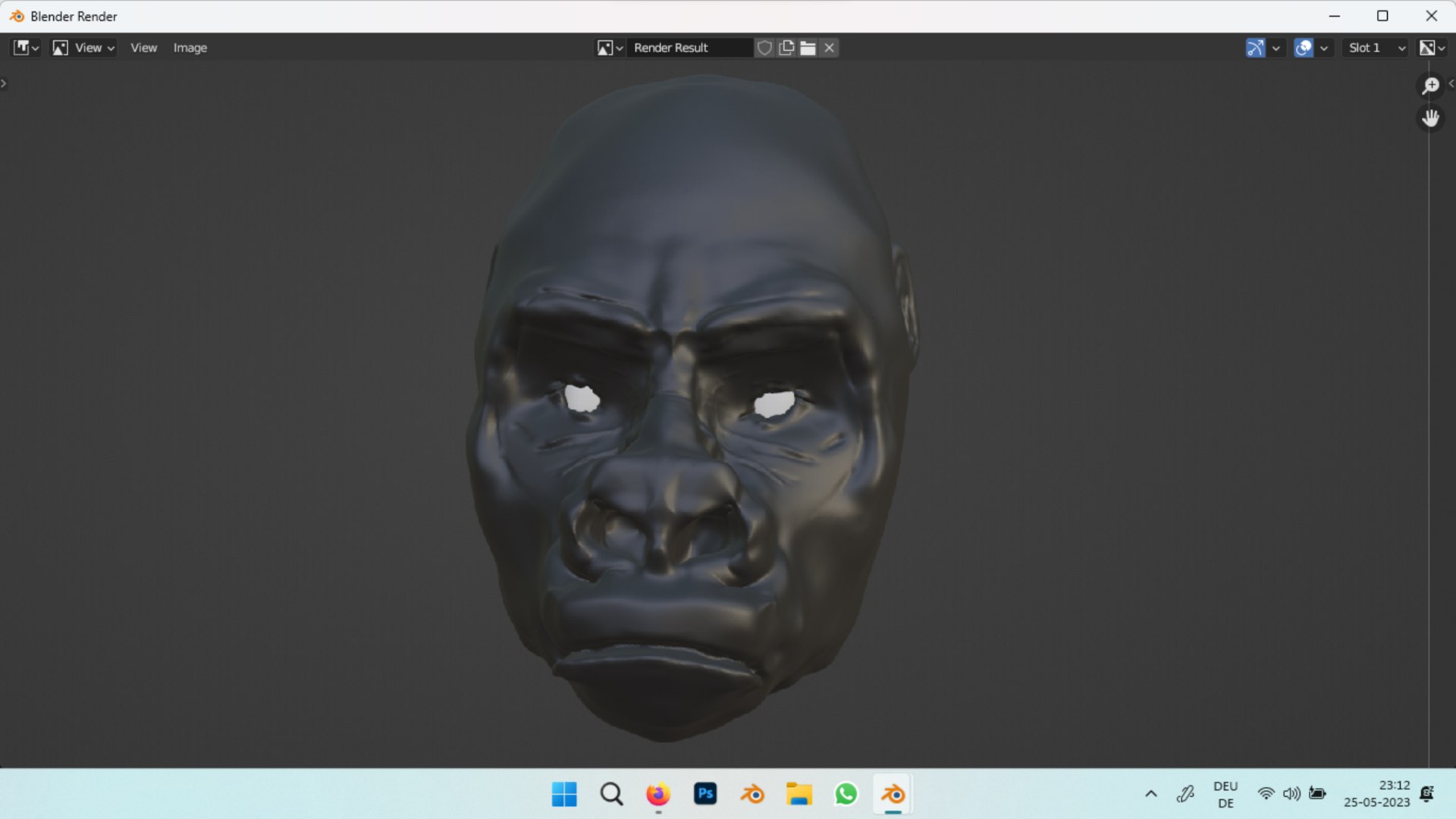 Silverback Gorilla Head Mesh 3D Model - TurboSquid 2074781