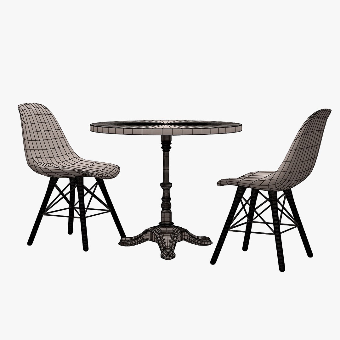Dinner Set Cafe 3d Model