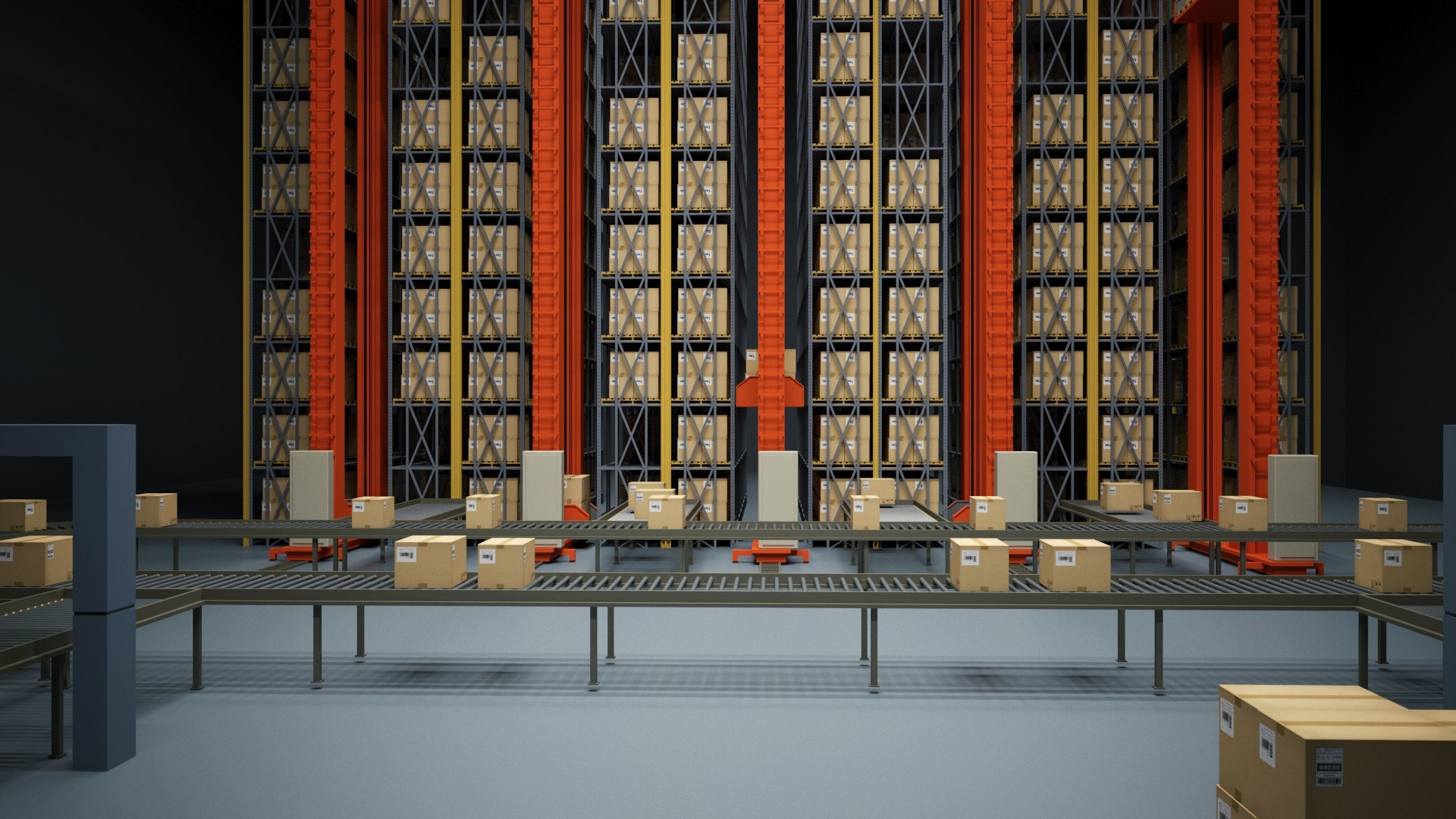 3D ASRS Warehouse - AGV - TurboSquid 2349146