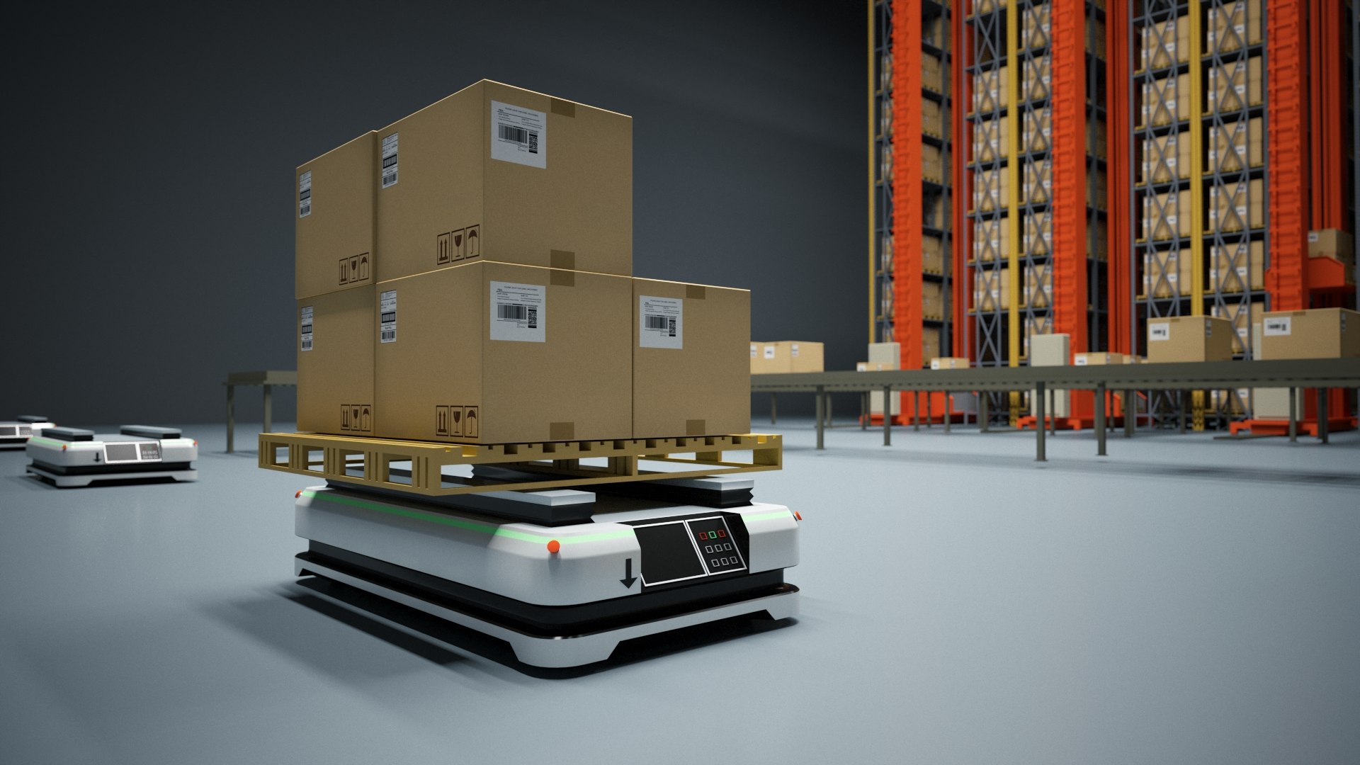 3D ASRS Warehouse - AGV - TurboSquid 2349146