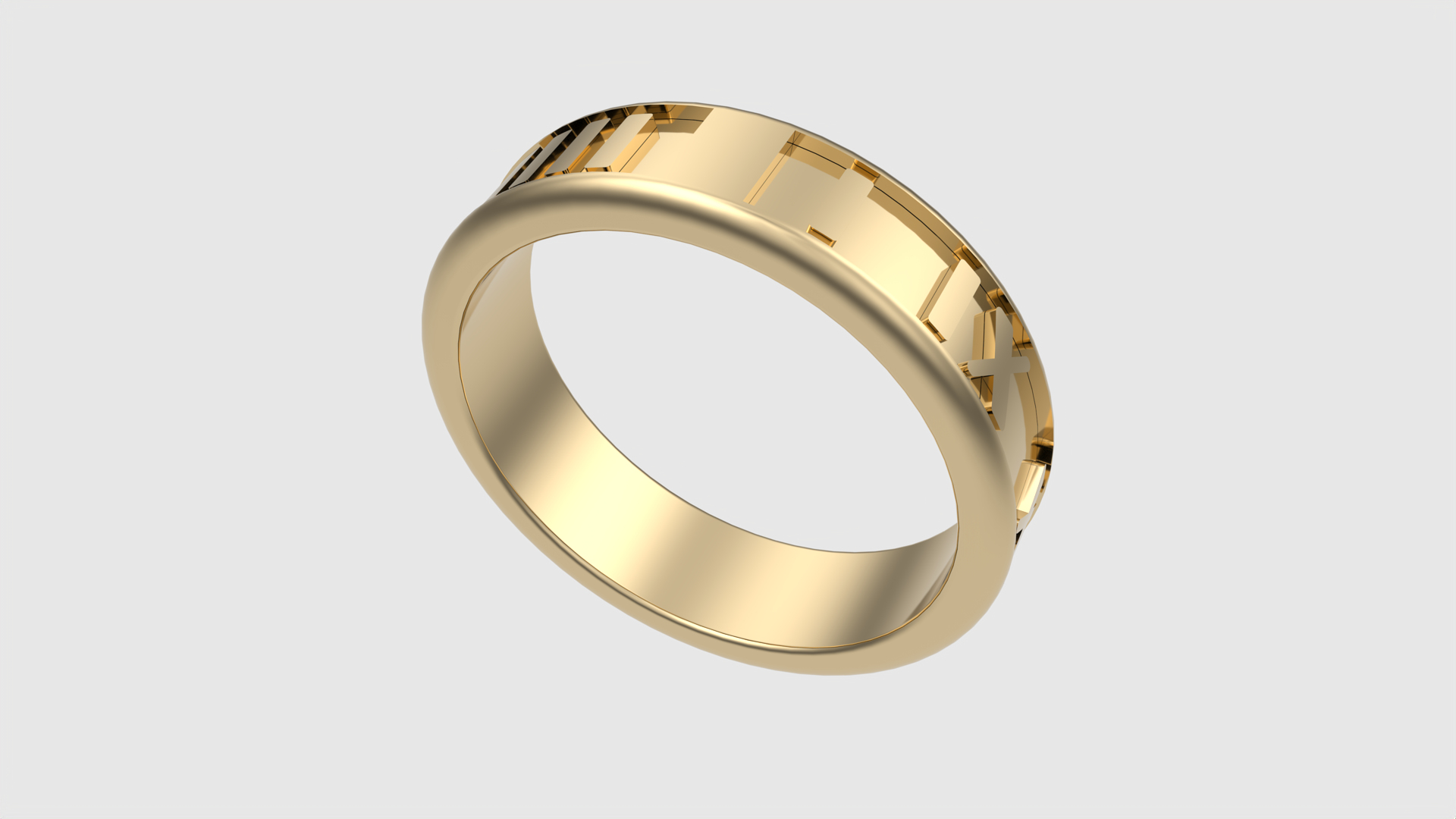 3D Model Contemporary Geometric Band Ring JDBCo - TurboSquid 2346379