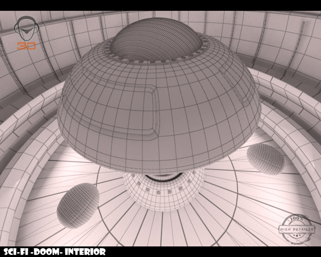 doom interior sci 3d model