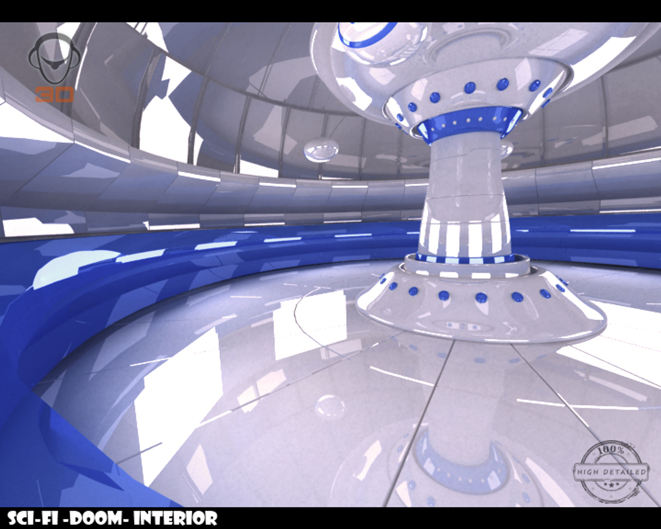 doom interior sci 3d model