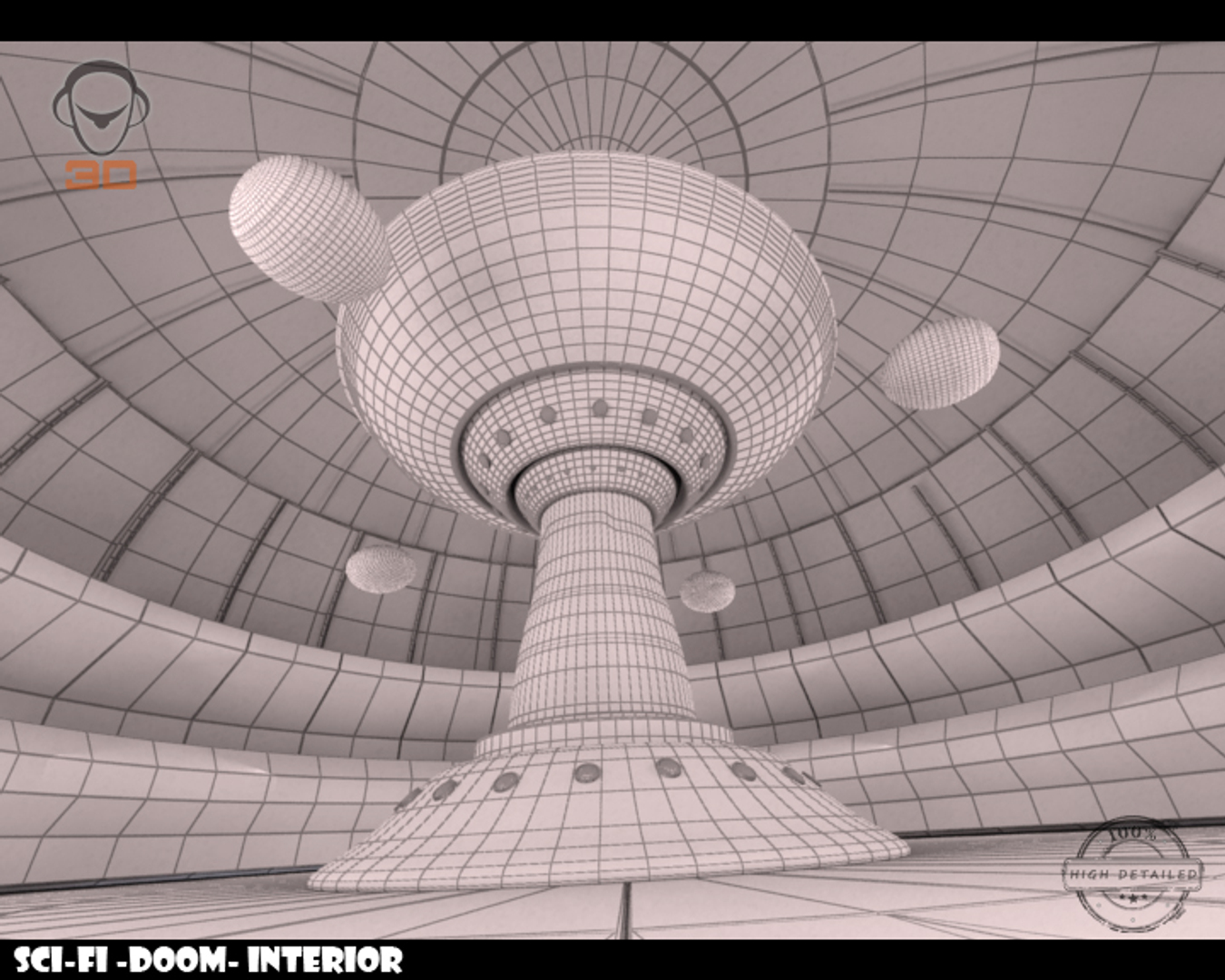 doom interior sci 3d model