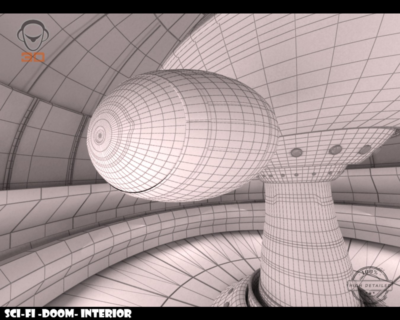 Doom Interior Sci 3d Model
