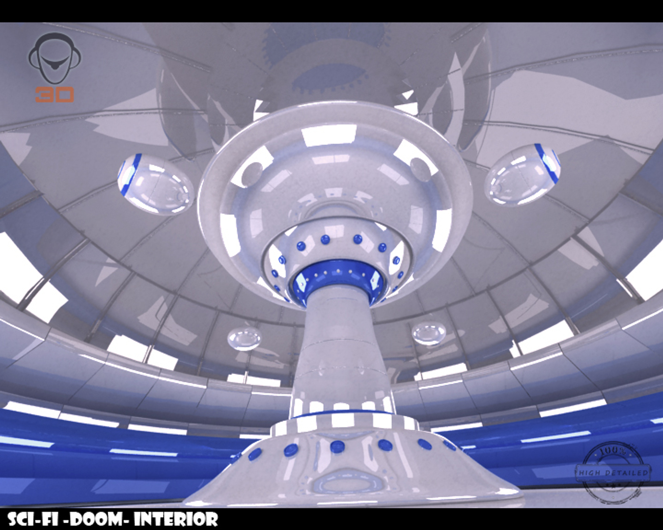 doom interior sci 3d model