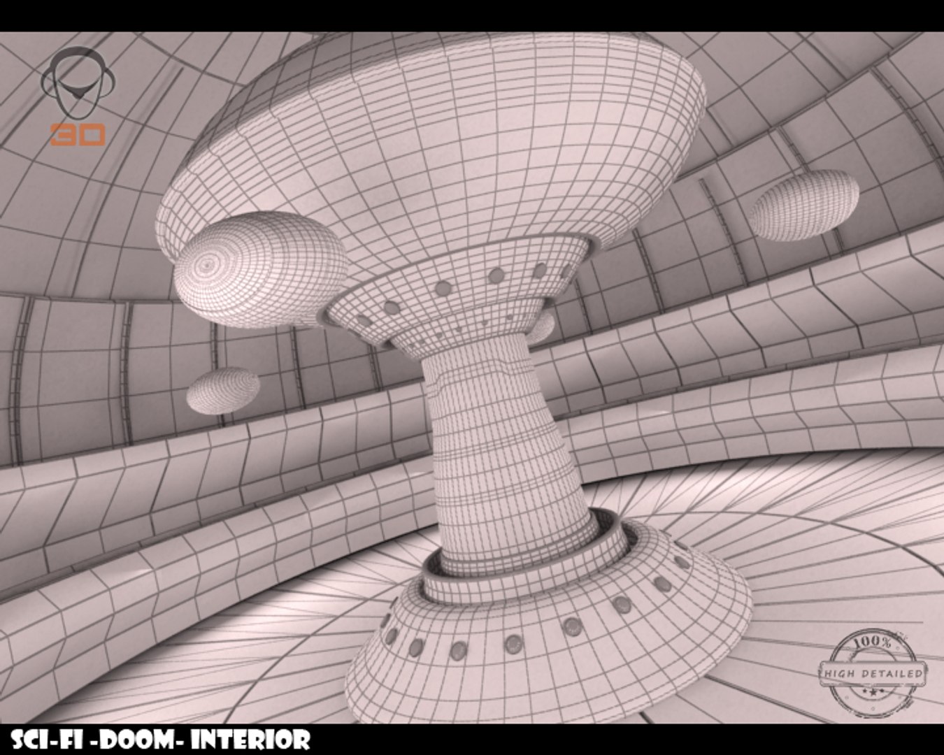 Doom Interior Sci 3d Model