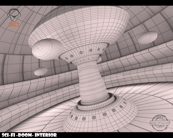 doom interior sci 3d model