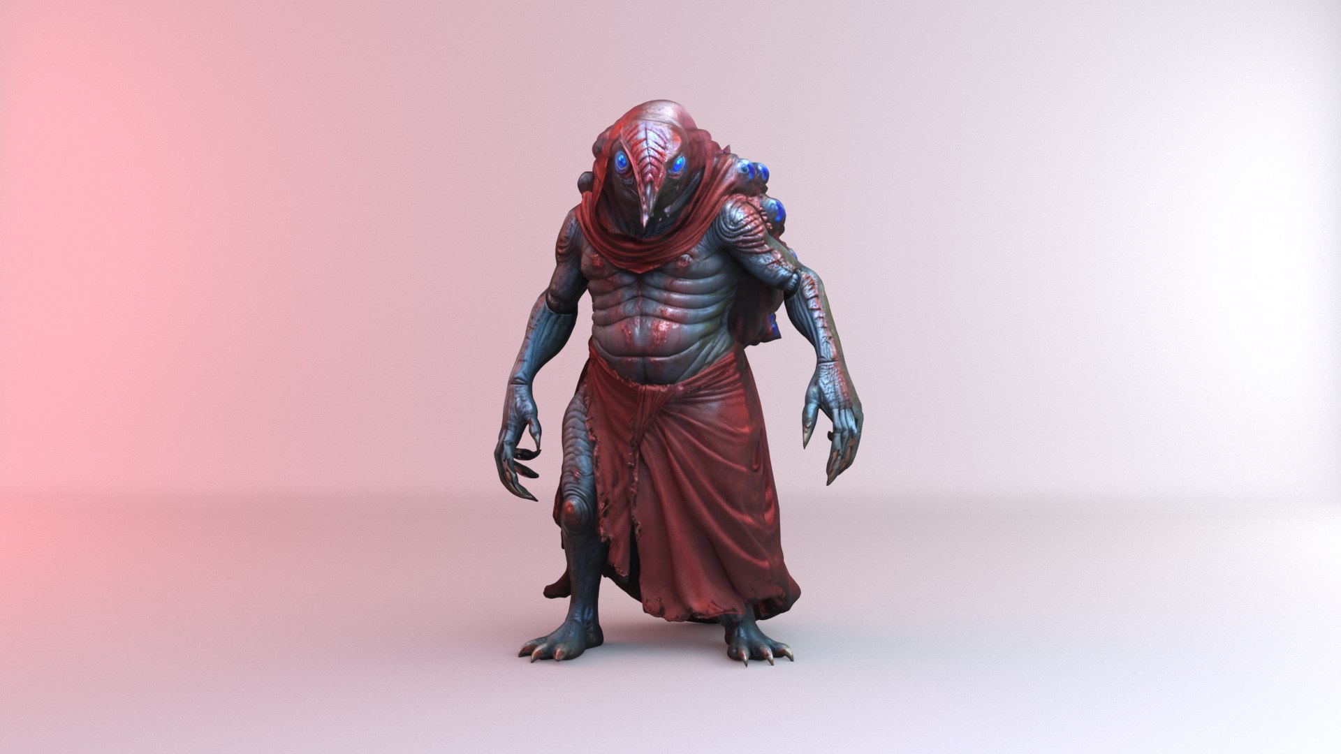 Fantasy Slug Humanoid Creature 3D Model - TurboSquid 2404645