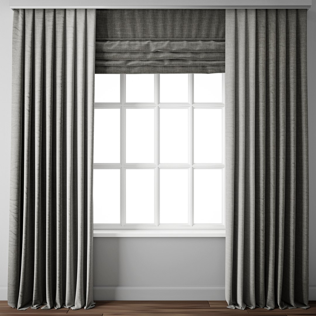 Window Curtain 3D Model - TurboSquid 1256341