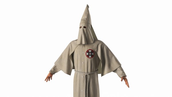 modelo 3d Personaje del Ku Klux Klan con manto y máscara antiguos ...