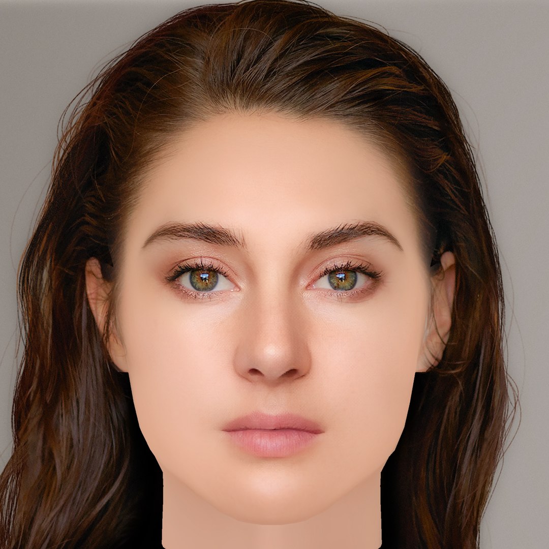 3D Shailene Woodley Head - No Hair - Low Poly Head For Game Model ...