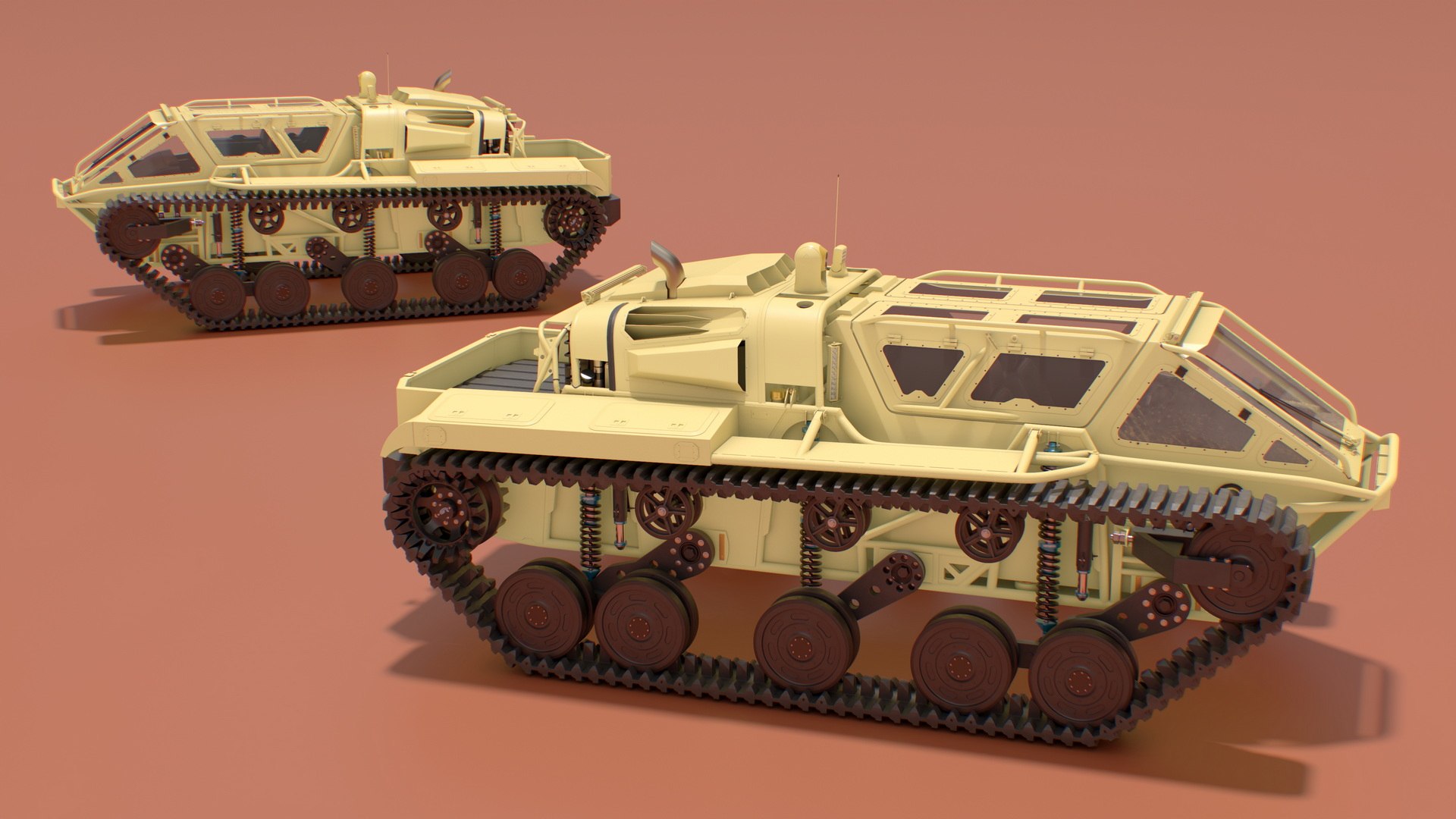 Luxury Tactical Tank Sand Colored 3D Model - TurboSquid 2381195