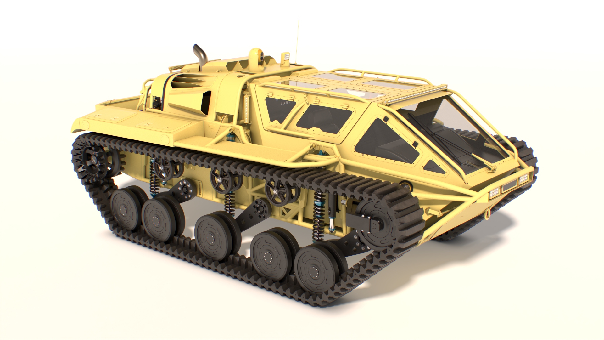 Luxury Tactical Tank Sand Colored 3D Model - TurboSquid 2381195