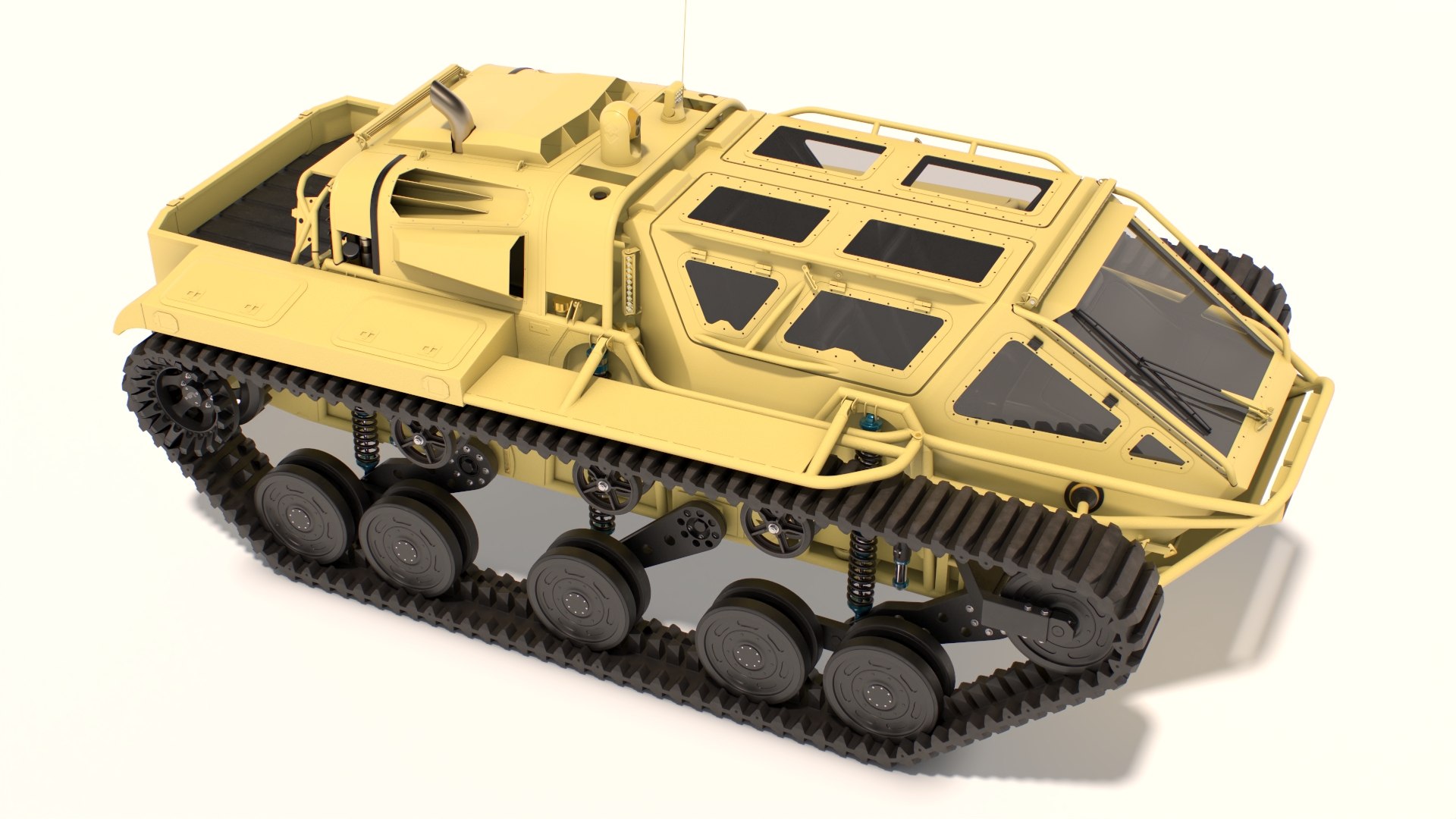 Luxury Tactical Tank Sand Colored 3D Model - TurboSquid 2381195