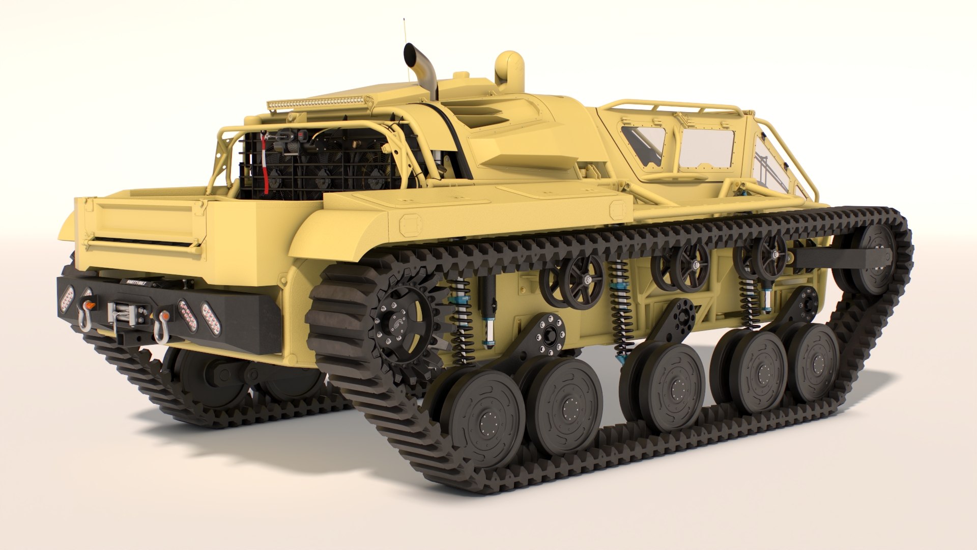 Luxury Tactical Tank Sand Colored 3D Model - TurboSquid 2381195
