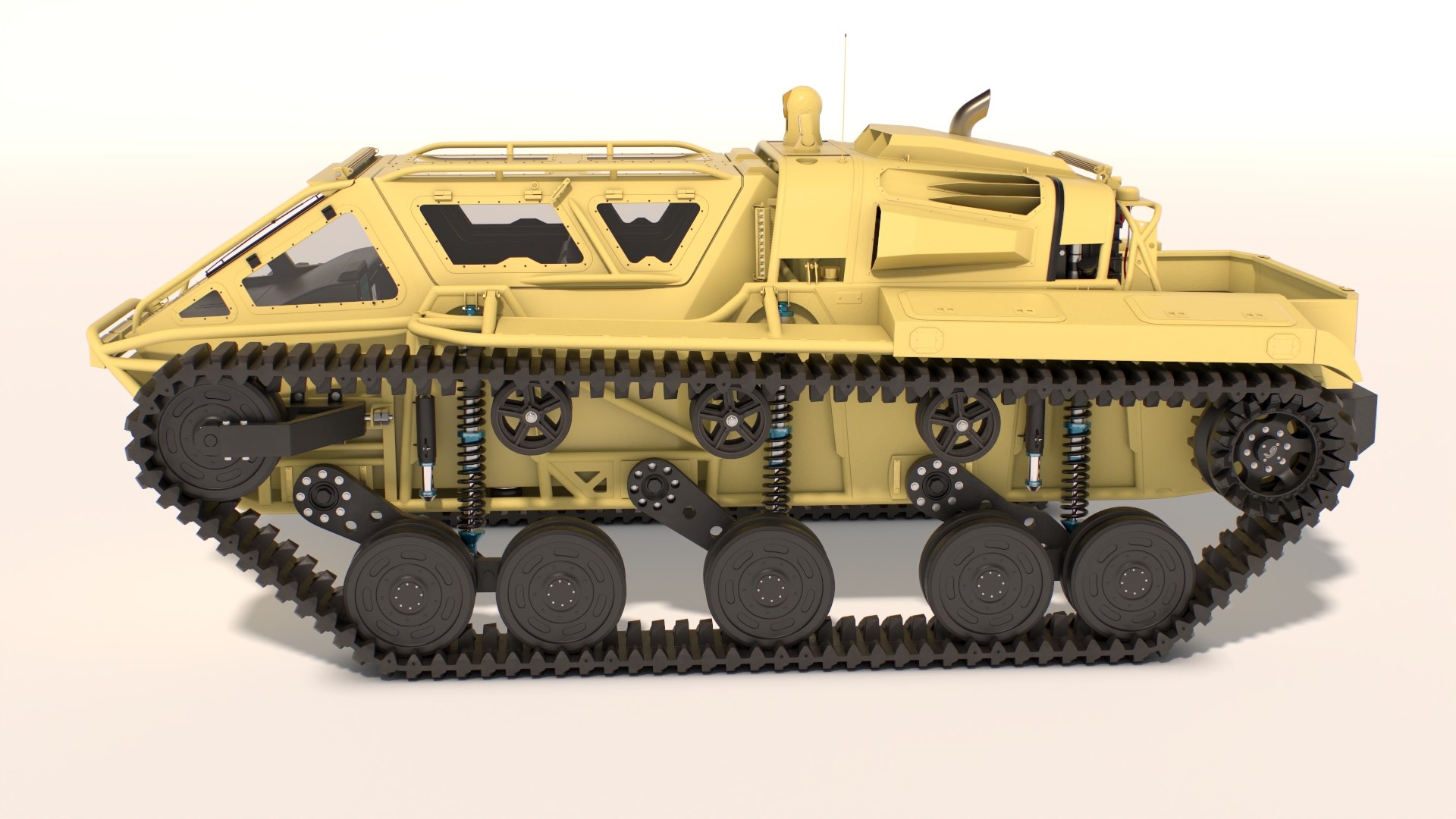 Luxury Tactical Tank Sand Colored 3D Model - TurboSquid 2381195