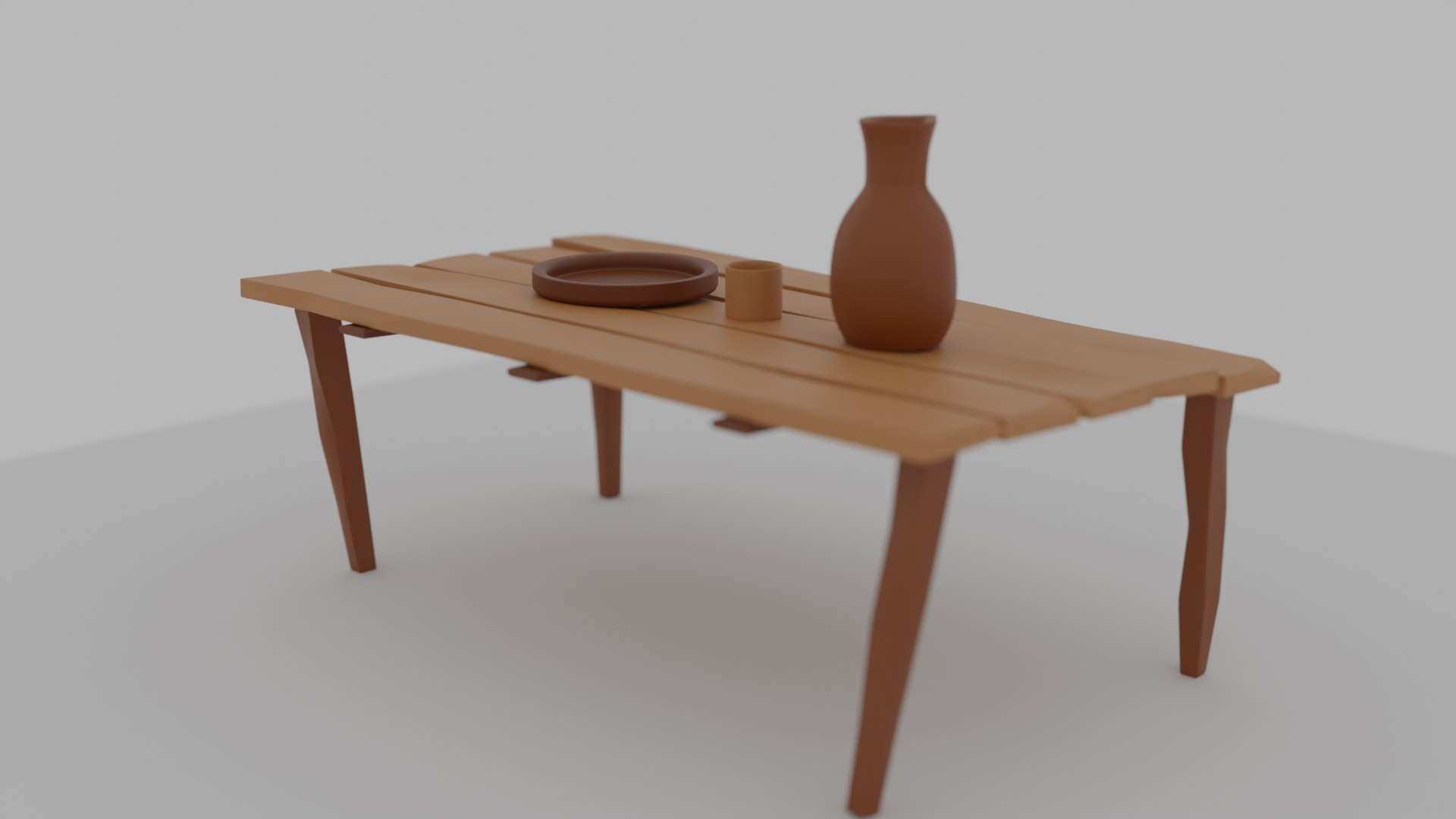 3D Rustic Farmhouse Table Model - TurboSquid 2001942