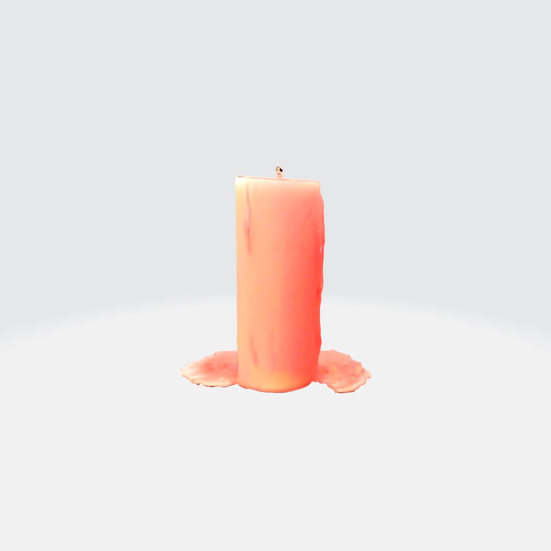 Melted Wax Candle Model - TurboSquid 2268051