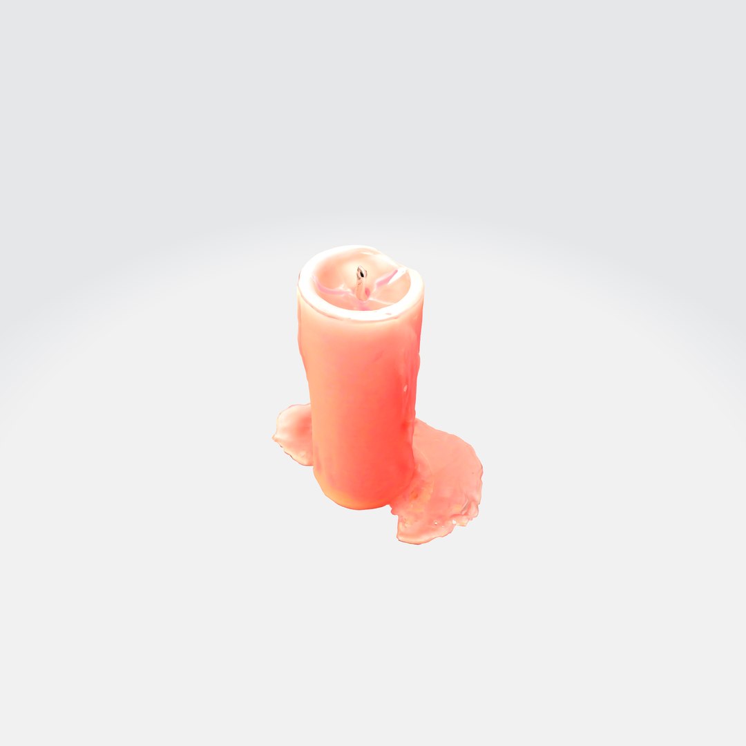 Melted Wax Candle Model - TurboSquid 2268051