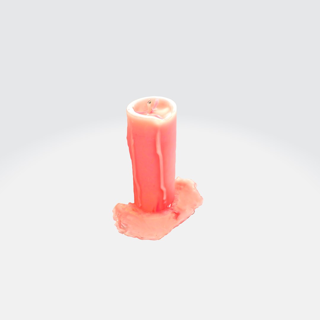 Melted Wax Candle Model - TurboSquid 2268051