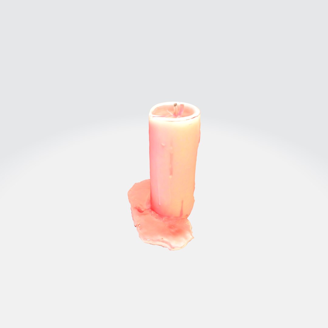 Melted Wax Candle Model - TurboSquid 2268051