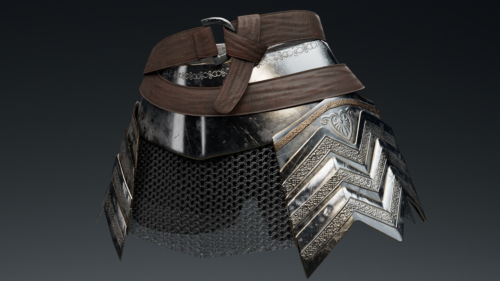 3D model Female Knight Skirt Armor Set LowPoly - TurboSquid 2034230