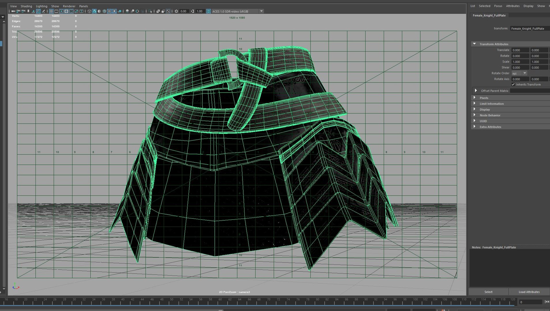 3D model Female Knight Skirt Armor Set LowPoly - TurboSquid 2034230