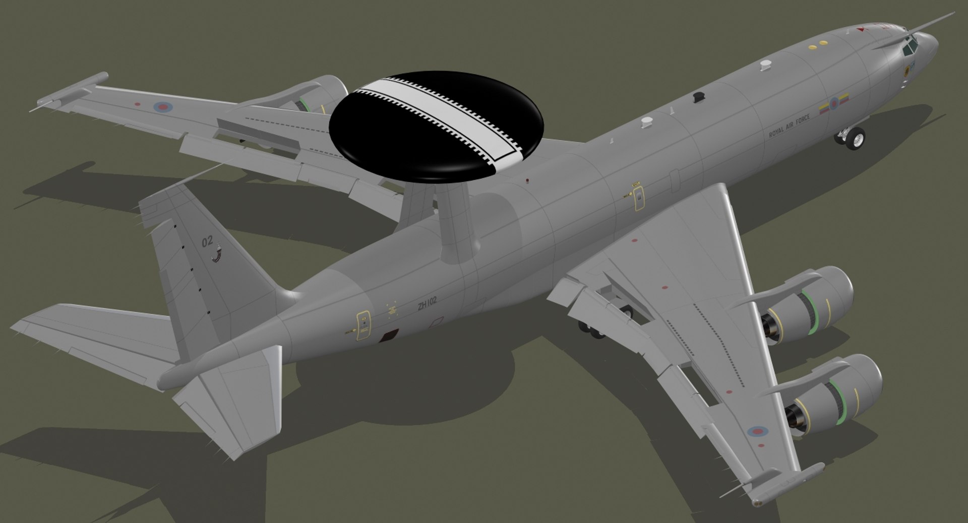 3d Model E-3d Sentry Aew1 Royal