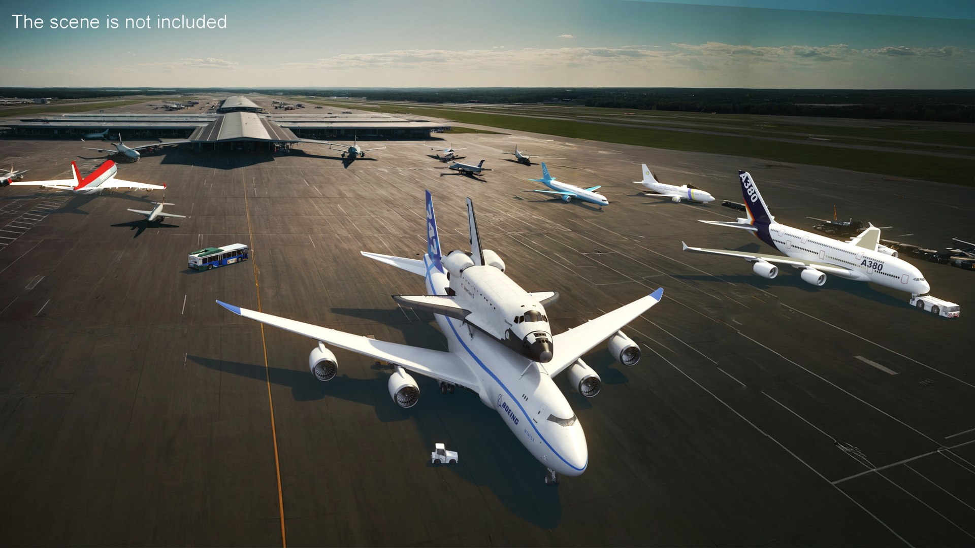 3D Boeing 747 With Space Shuttle On Connection Frame - TurboSquid 2368841