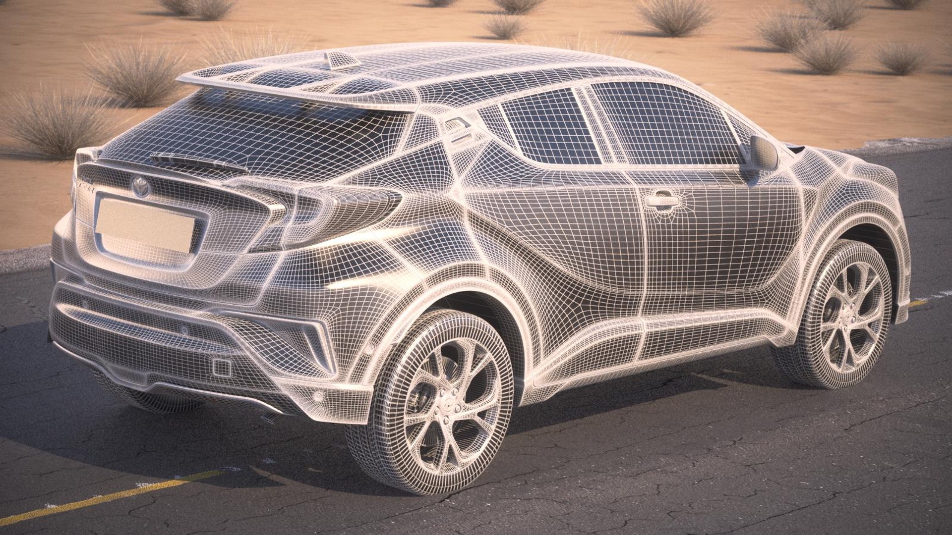 3d Toyota C-hr 2017