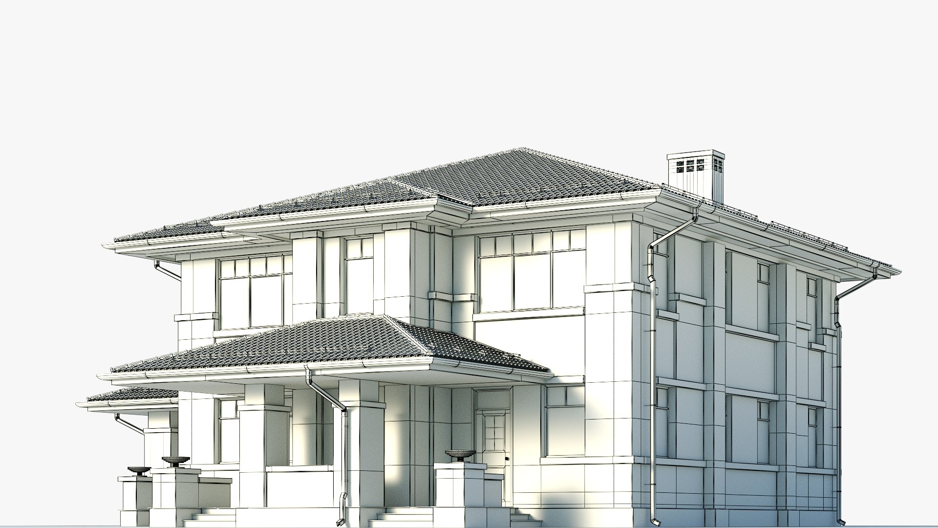 3D Model Residential House 44 - TurboSquid 2104406