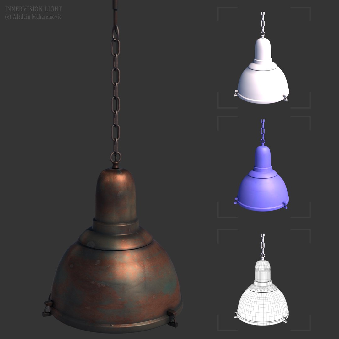 free industrial light 3d model