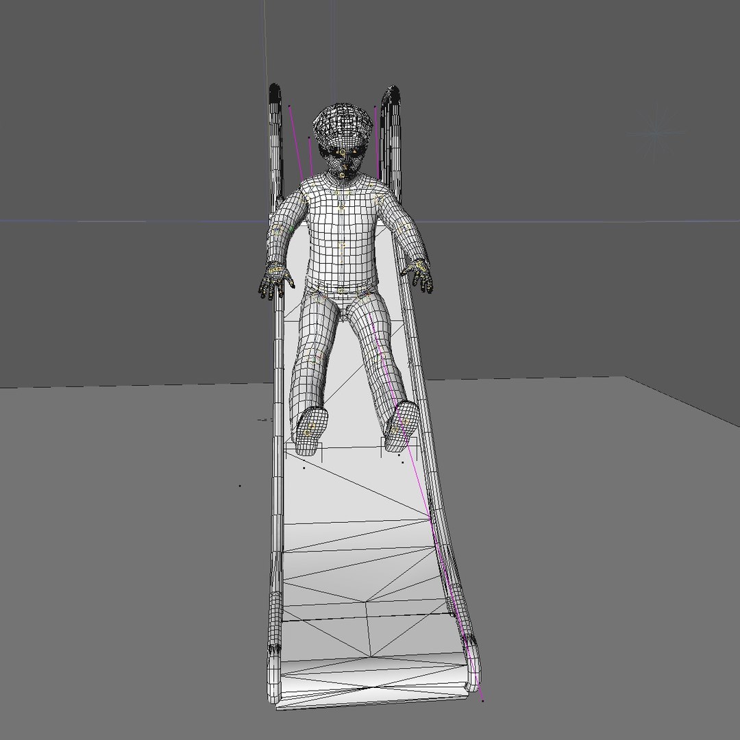 African Boy Playing Slide C4d