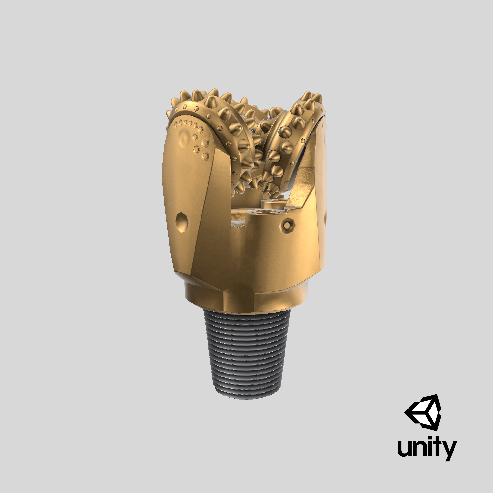 Tricone button bit 3D model - TurboSquid 1394402