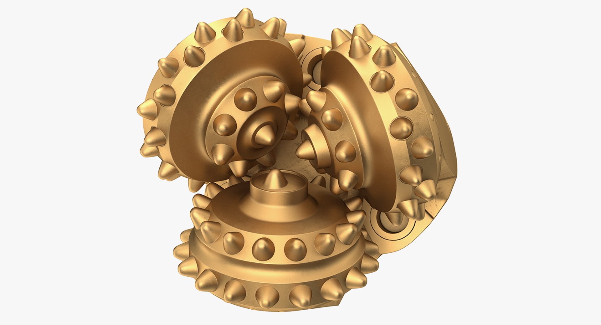 Tricone Button Bit 3D Model - TurboSquid 1394402