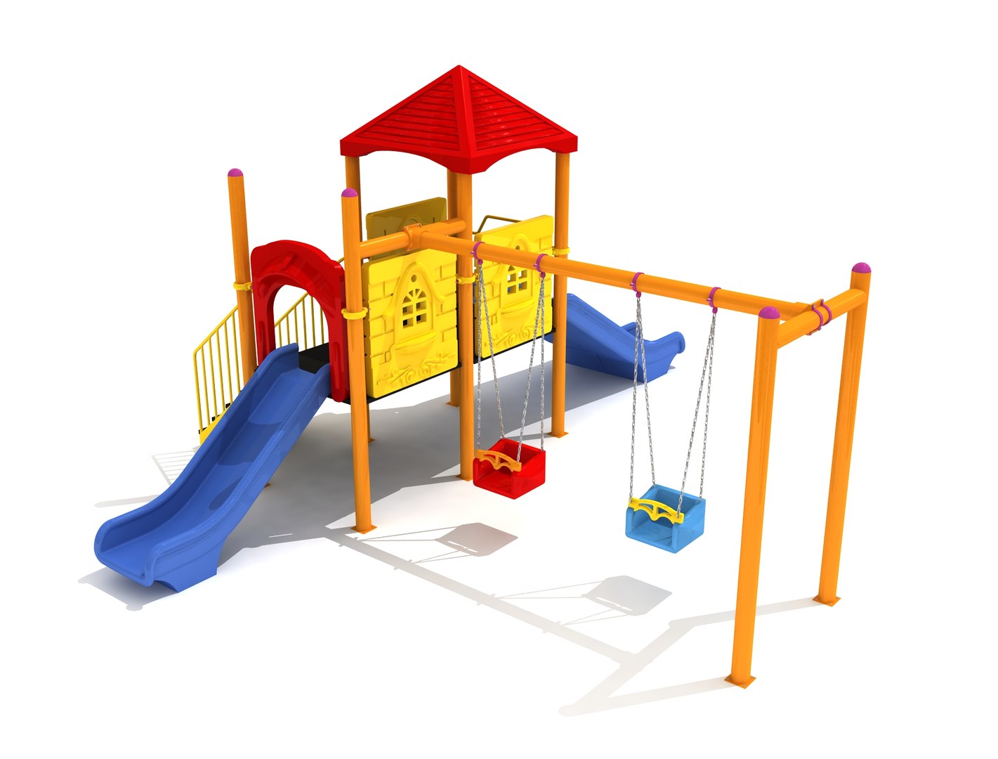 Metal playground flat model - TurboSquid 1565620