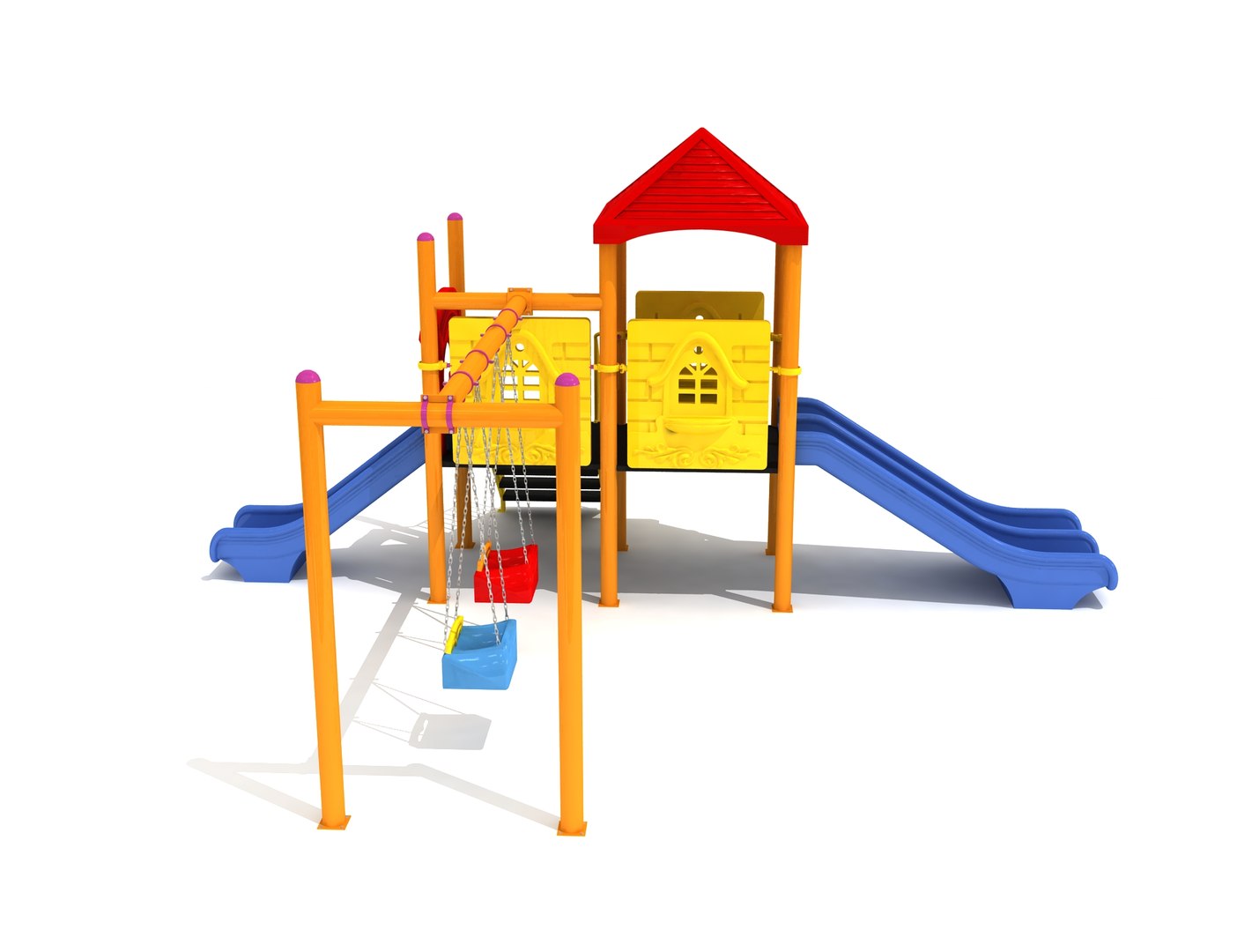 Metal playground flat model - TurboSquid 1565620
