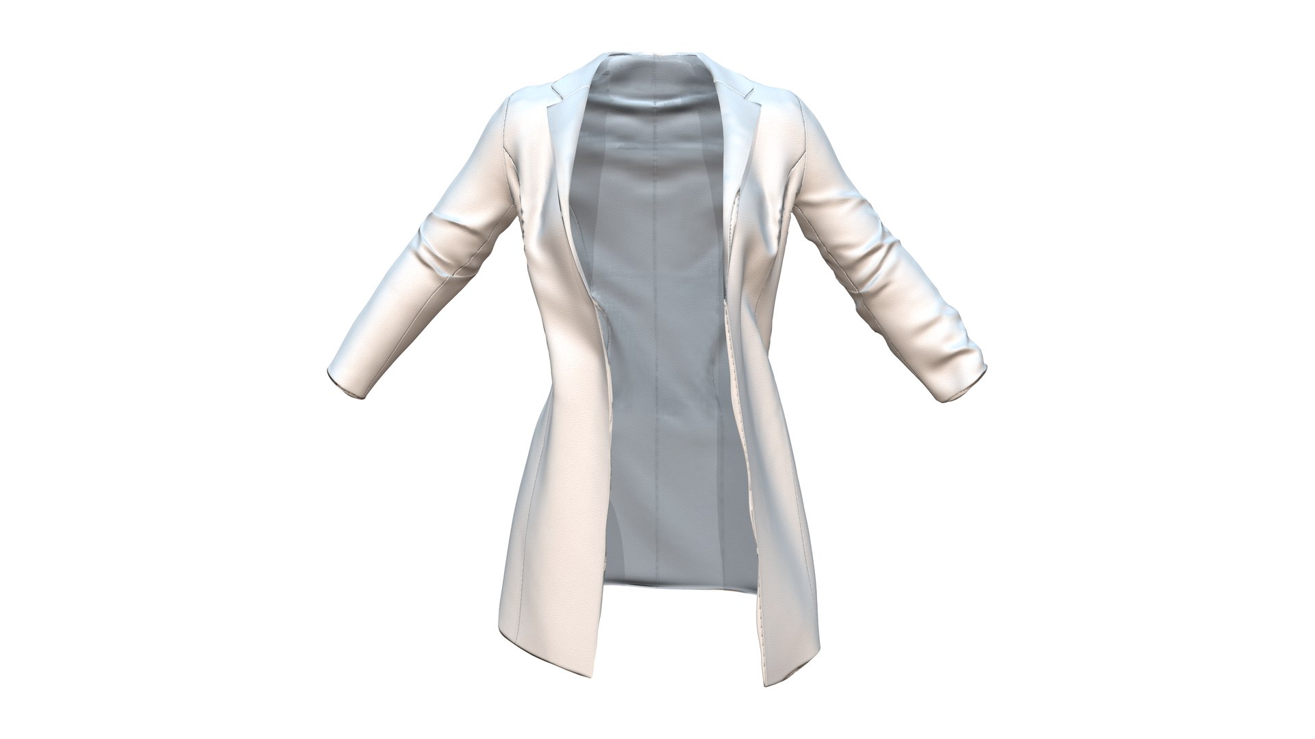 3D Women Lab Coat Model - TurboSquid 1940738