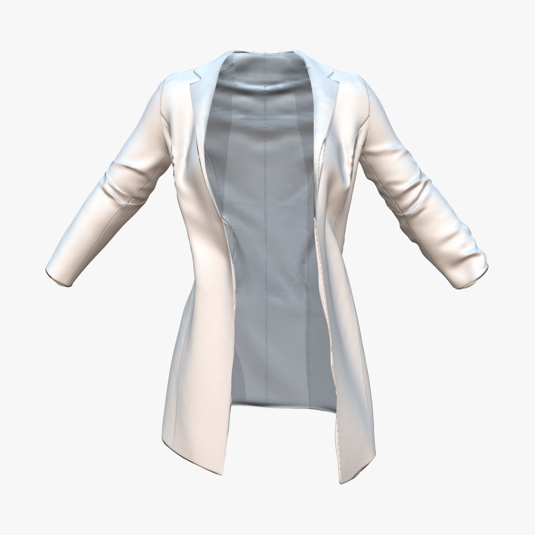 3D Women Lab Coat Model - TurboSquid 1940738