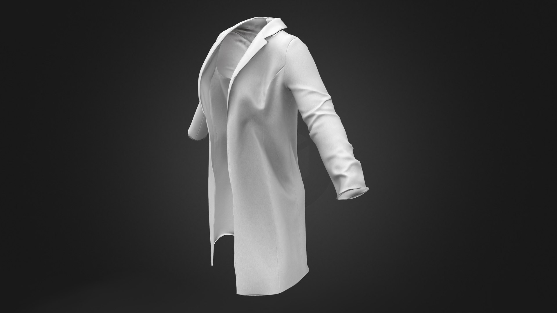 3D Women Lab Coat Model - TurboSquid 1940738