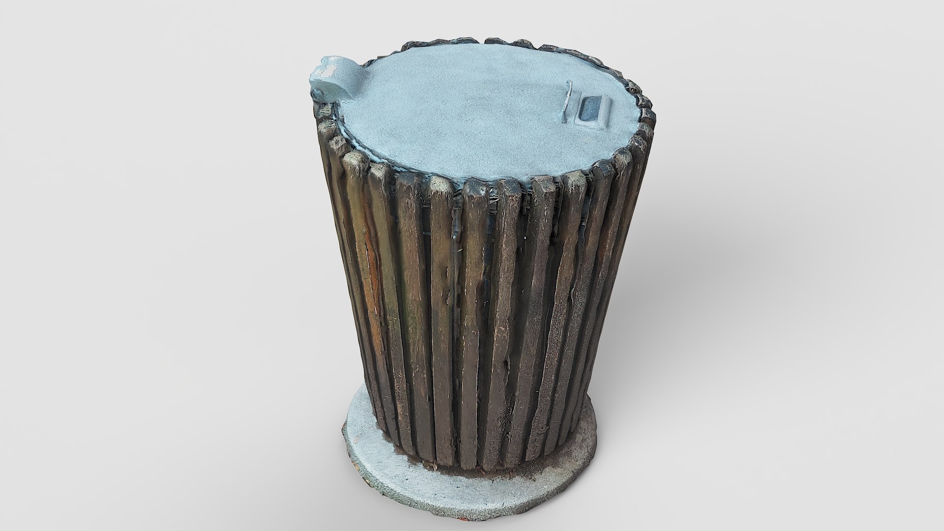 Outdoor Trash Can 05 3D Model - TurboSquid 2141155